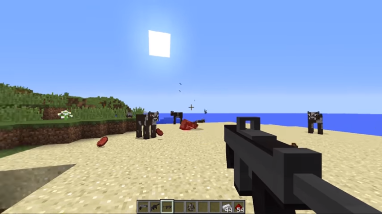 Minecraft Gun Command | 3D Machine Gun and Rifle - Cimap Minecraft