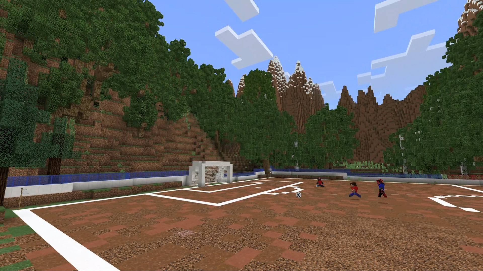 Minecraft SOCCER MAP - Play football as Ronaldo or Messi