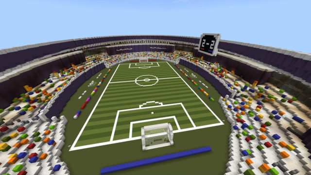 Minecraft SOCCER MAP - Play football as Ronaldo or Messi