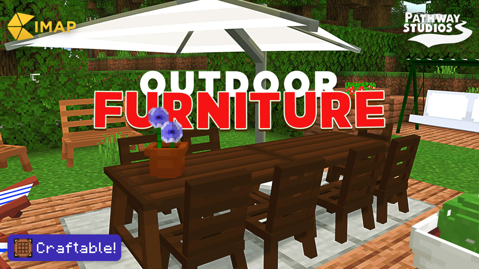 Outdoor Minecraft Furniture - Minecraft Bedrock Map