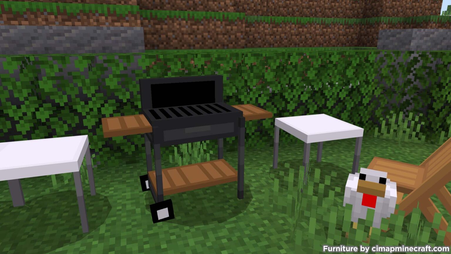 Outdoor Minecraft Furniture - Minecraft Bedrock Map