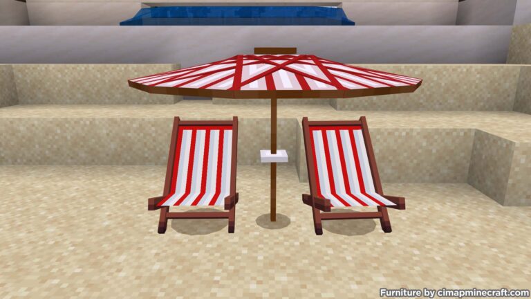 Outdoor Minecraft Furniture - Minecraft Bedrock Map