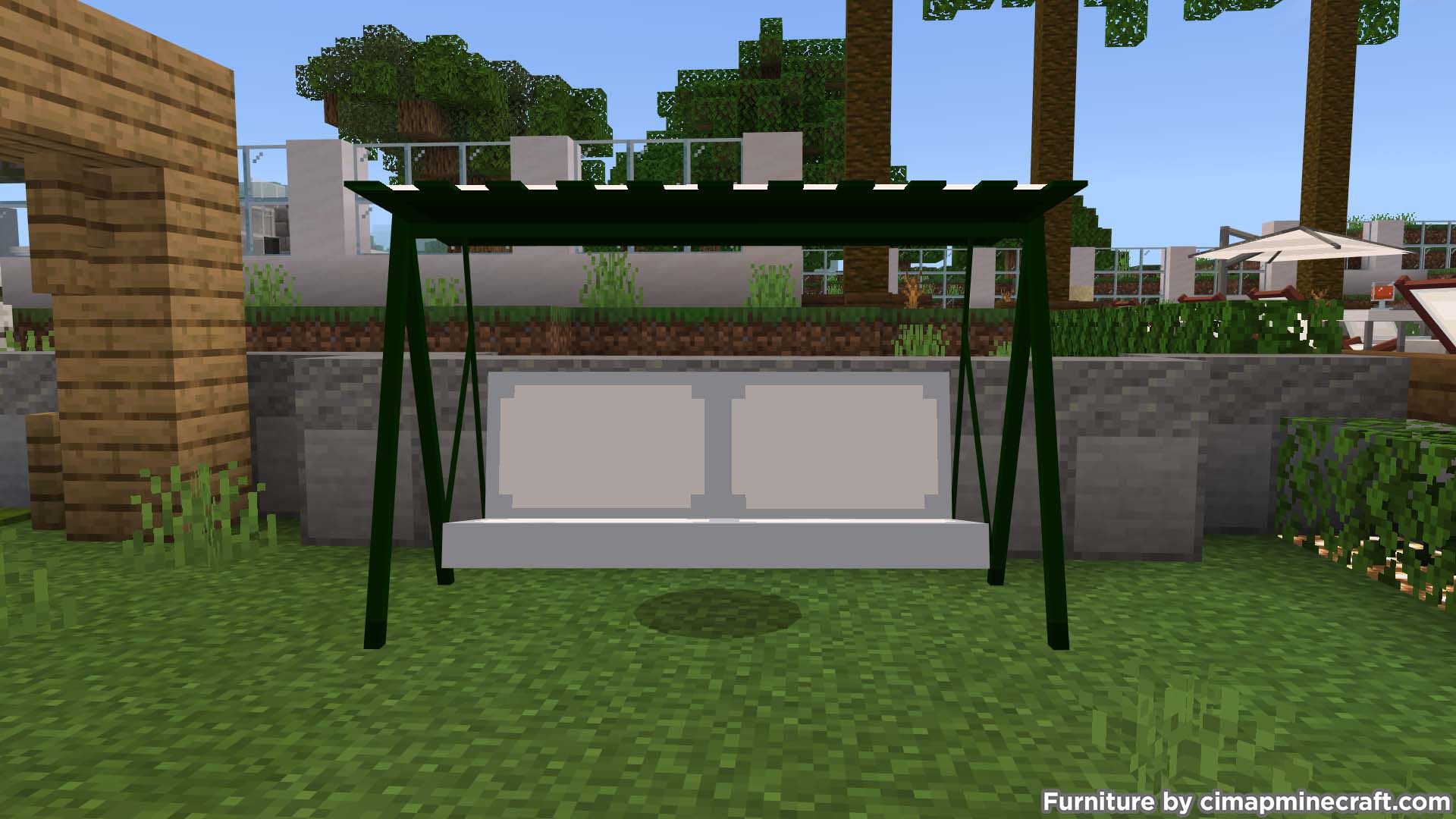 Outdoor Minecraft Furniture - Minecraft Bedrock Map